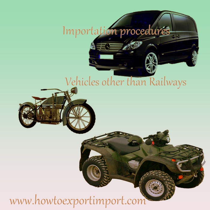 Obligations to Import Vehicles other than Railway or Tramway Rolling Stock